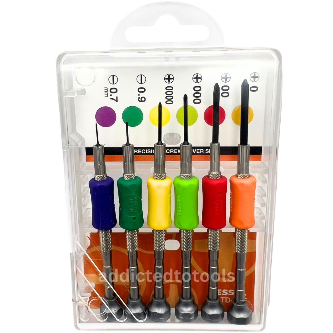 VESSEL Precision Screwdriver Set 6 Sizes TD-56S – Addicted to tools