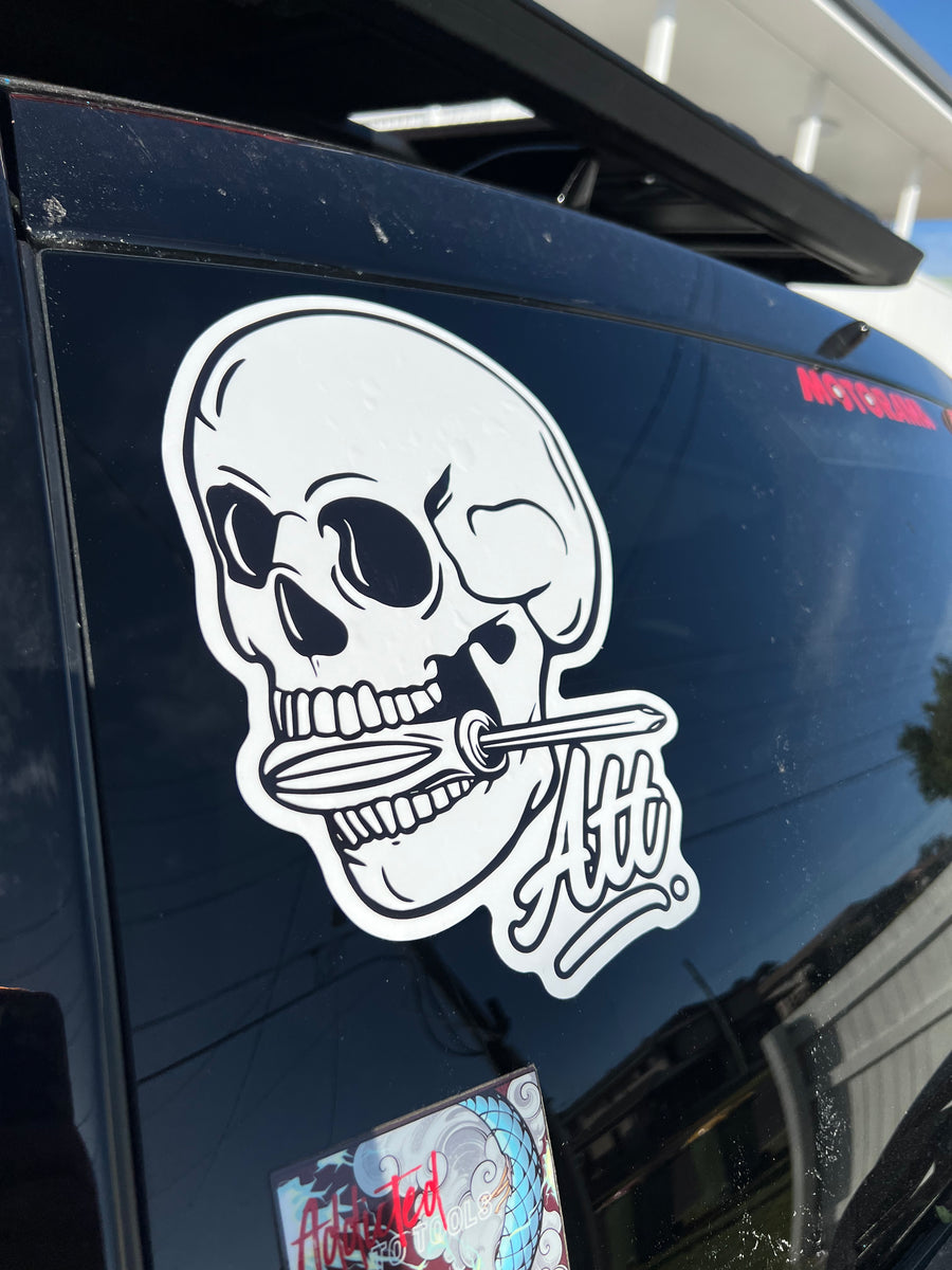 ATT Skull Sticker 245mm x 160mm – Addicted to tools