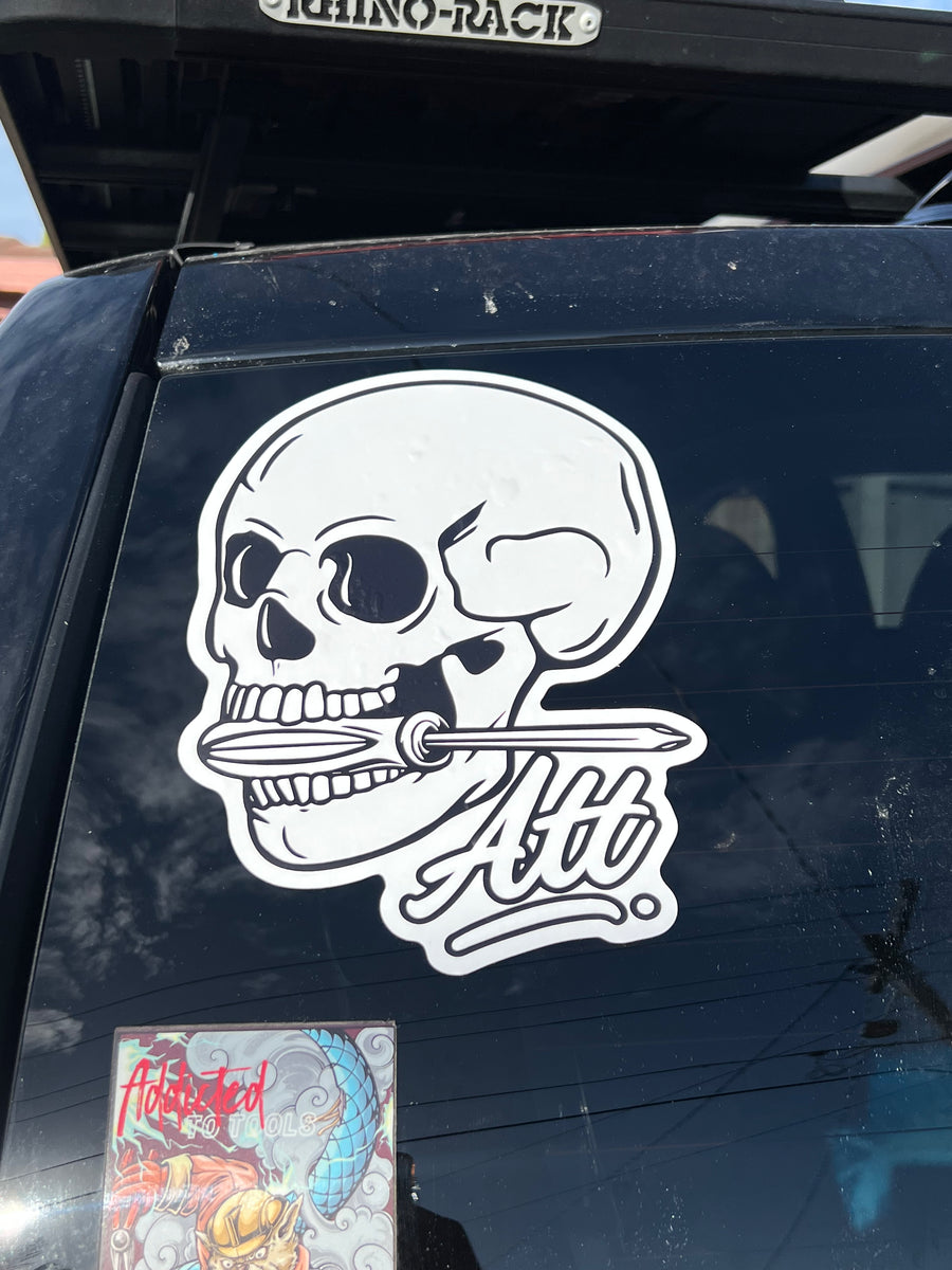 ATT Skull Sticker 245mm x 160mm – Addicted to tools