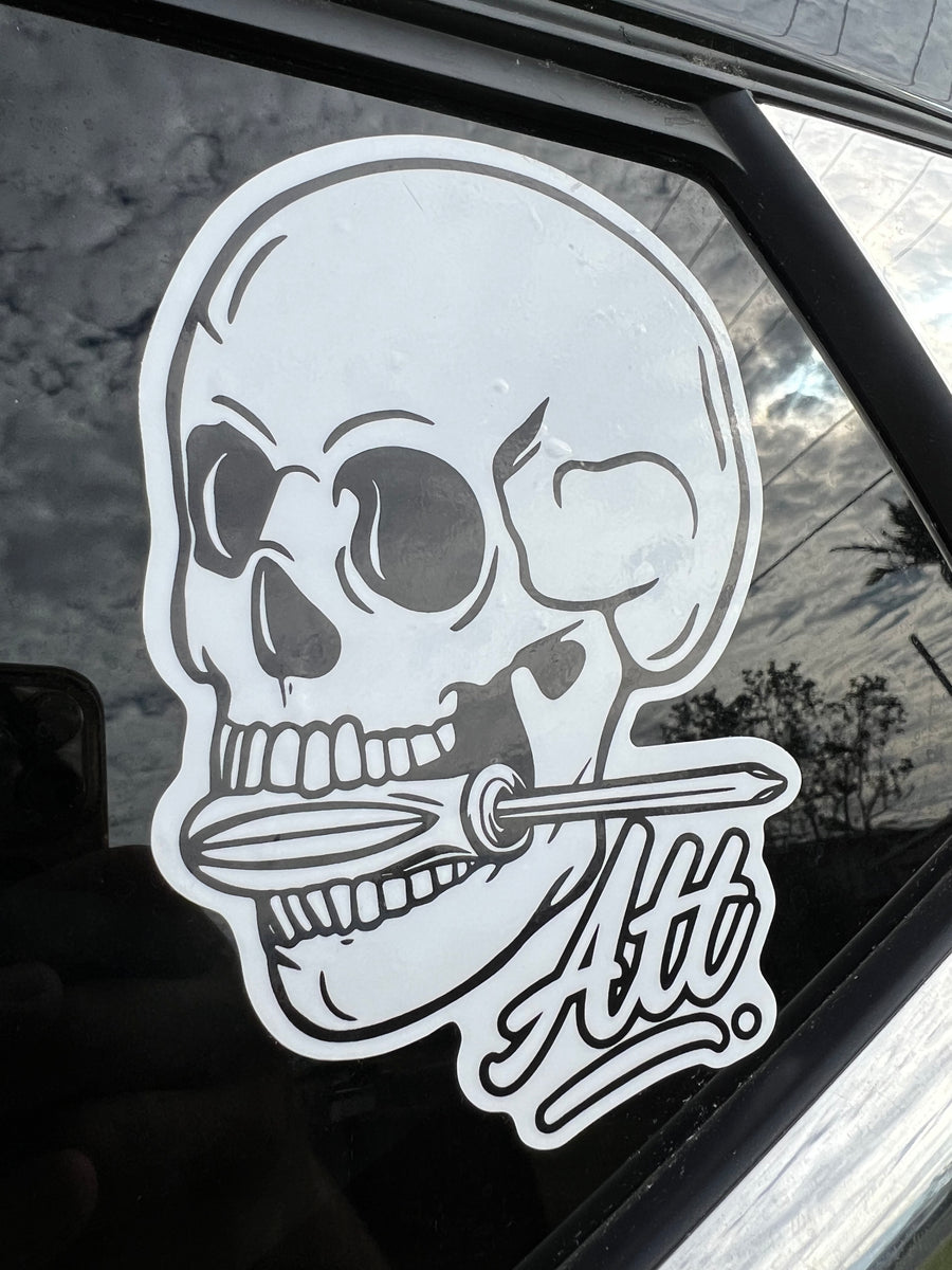 ATT Skull Sticker 150mm x 100mm – Addicted to tools