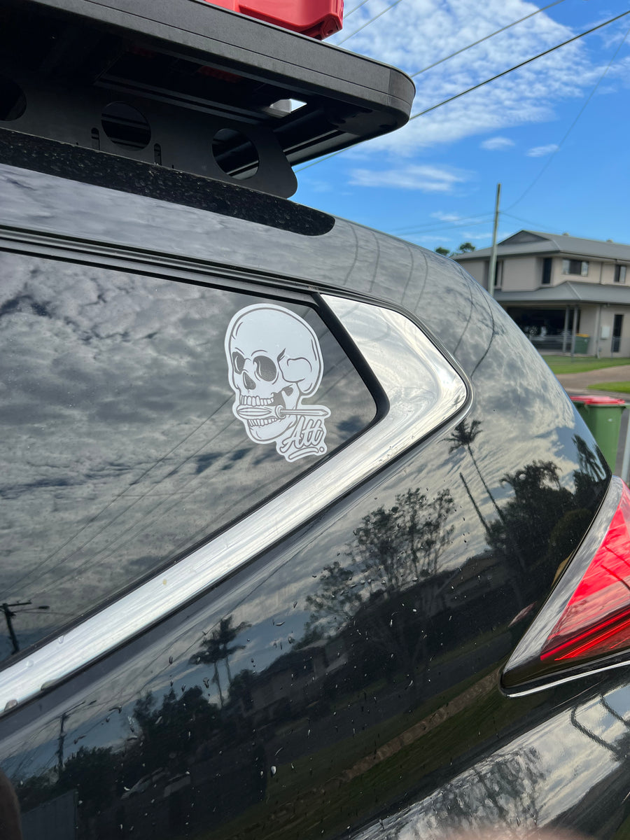 ATT Skull Sticker 150mm x 100mm – Addicted to tools