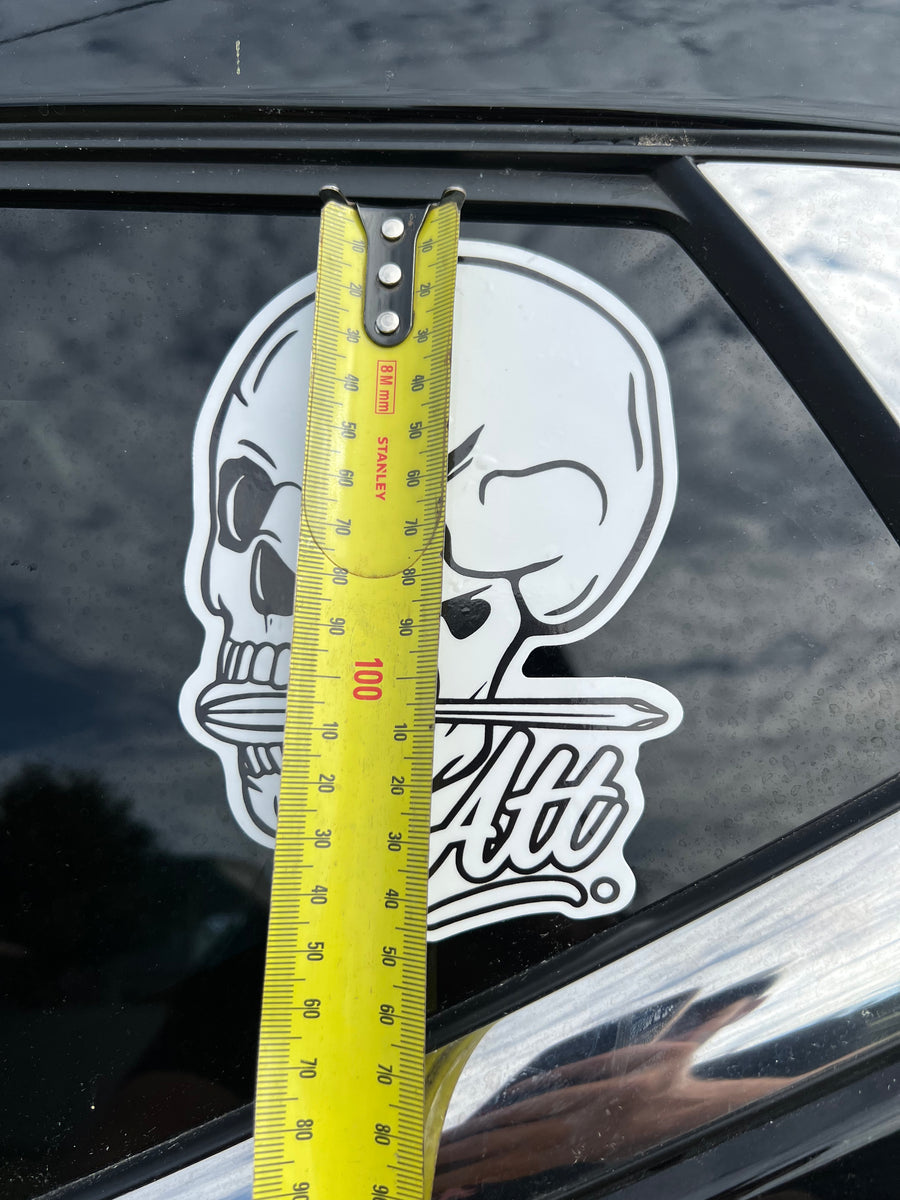 ATT Skull Sticker 150mm x 100mm – Addicted to tools