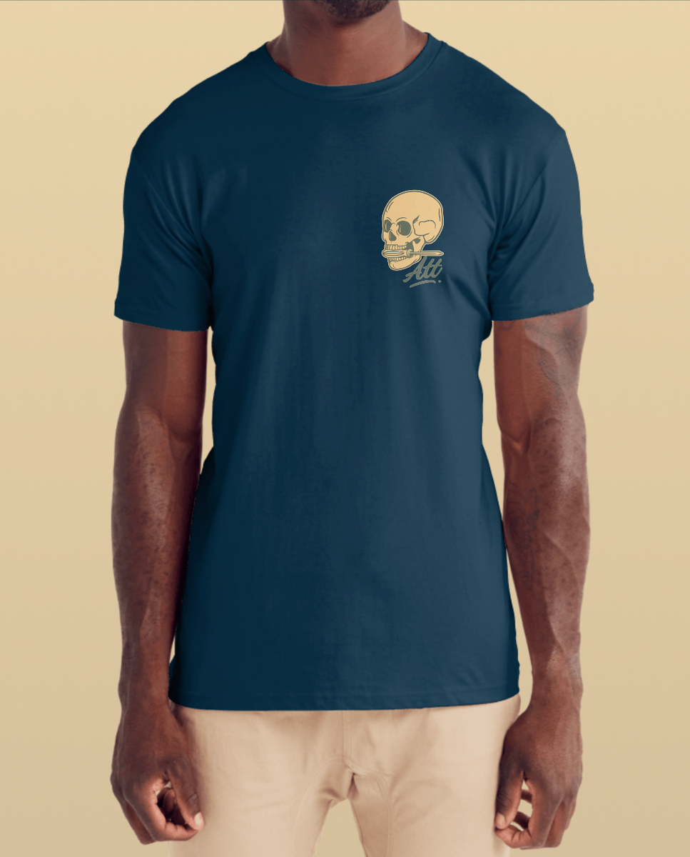 Addicted to tools skull logo corner beige ATT