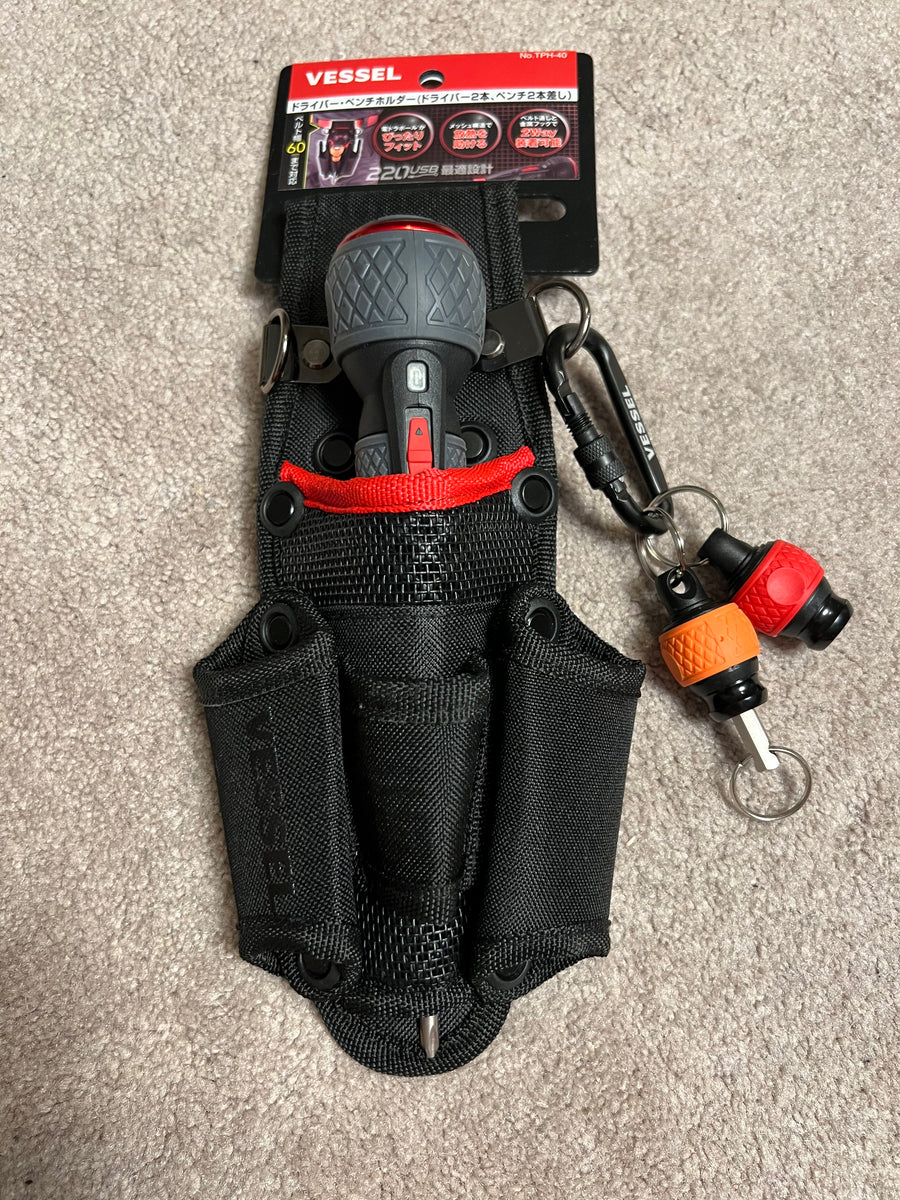 Vessel electric screwdriver pouch and bit holder COMBO!! Please read d ...